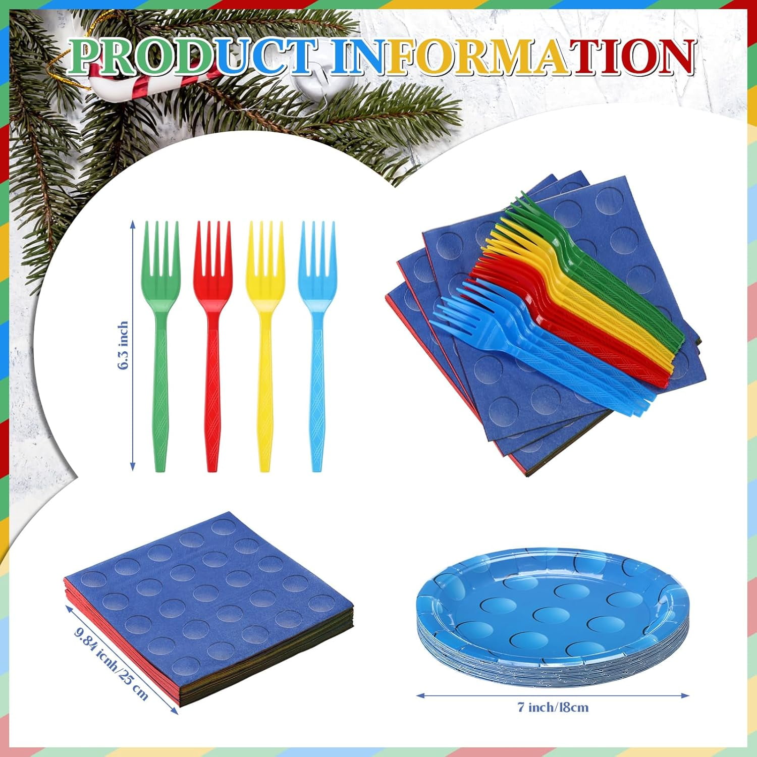 SHILIU-240 Pcs Building Block Birthday Party Supplies, Building Block ...