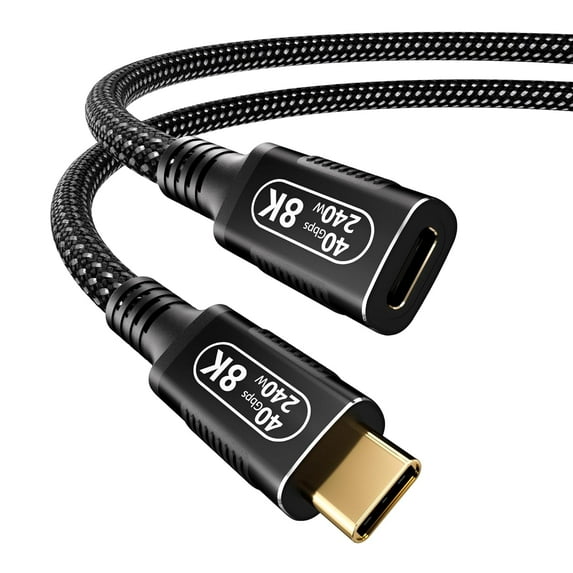 SHILIU-2M/6.6FT USB-C Extension Cable 40Gbps for Thunderbolt 4, Male to ...