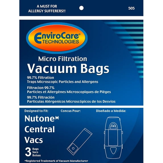 SHILIU-3 Pack Nutone Microfiltration Central Vacuum Cleaner Bags ...
