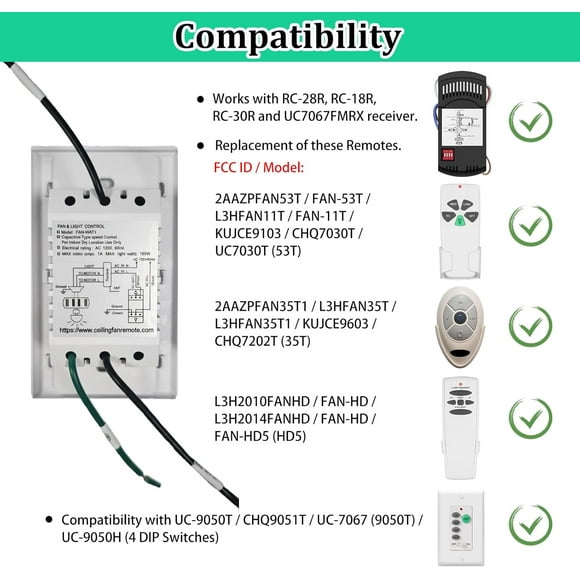 Fan Light Switch Combo