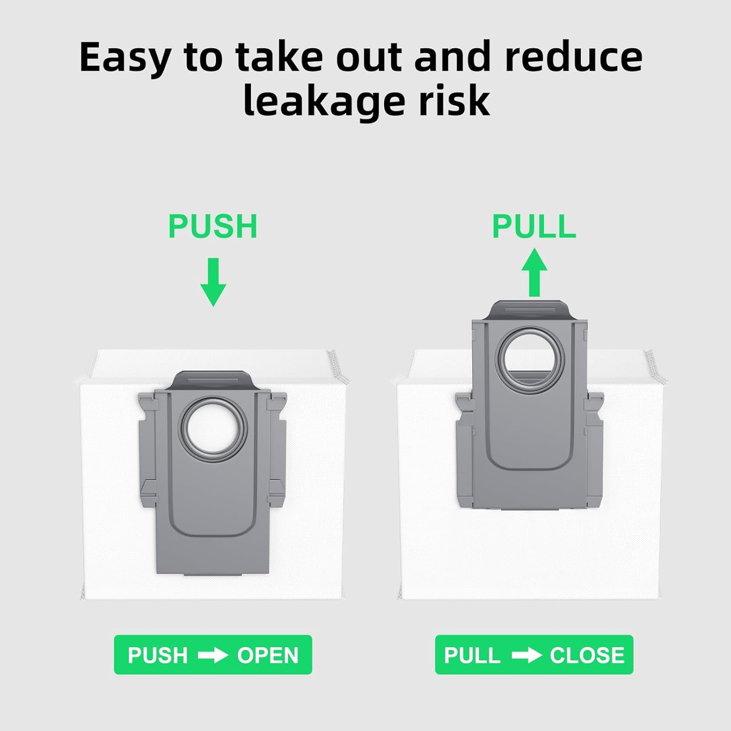 SHILIU-8 Pack Dust Bags Compatible with Roborock Q Revo, Qrevo Pro ...