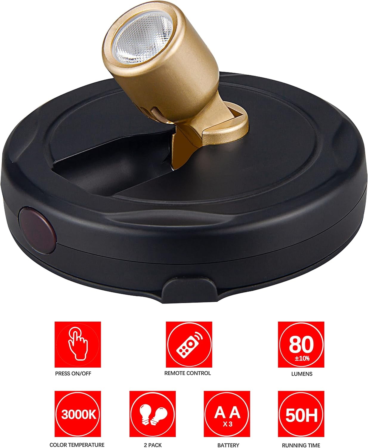 SHILIU-Battery Operated LED Spotlight, Picture Spot Lights, Indoor ...