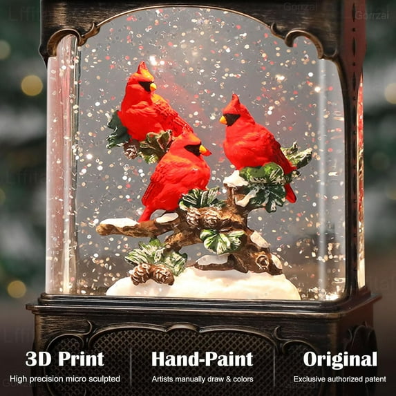 SHILIU-Cardinal Snow Globe Lantern Christmas Snow Globes, Lighted ...