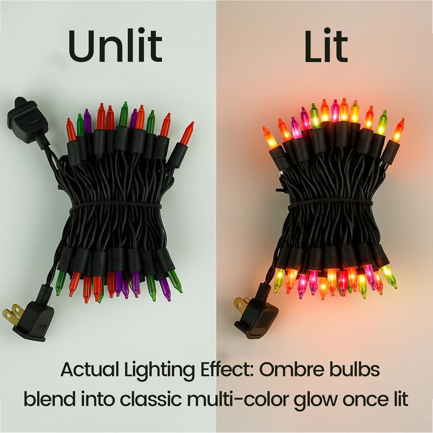 SHILIU-Christmas Decorations String Lights– 100 Count Mini Purple ...