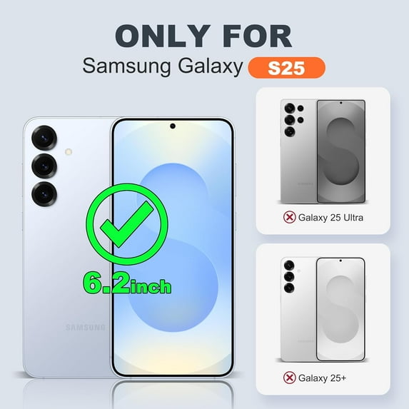 SHILIU-Designed for Samsung Galaxy S25 6.2'' with Magnetic Ring Stand ...