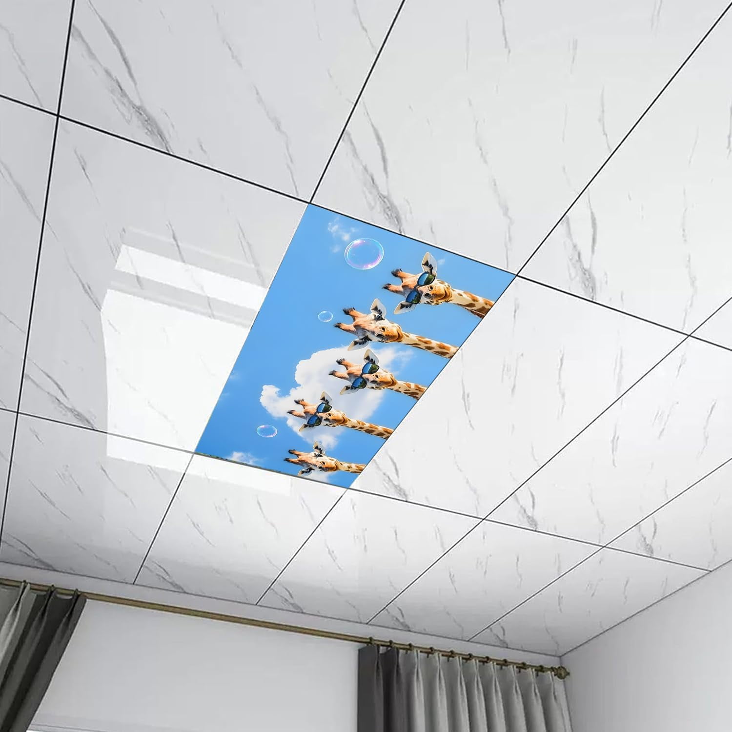 SHILIU-Fluorescent Light Covers-2 Pack 4 x 2 Feet Magnetic Ceiling ...