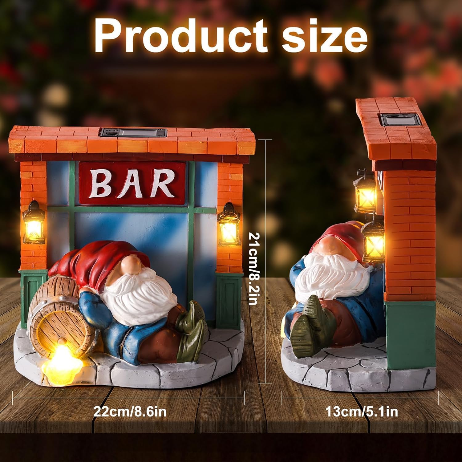 SHILIU-Garden Gnomes Solar Lights,Solar Gnomes Outdoor,Christmas Garden ...