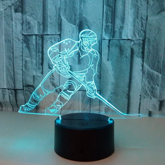 SHILIU-Hockey Night Light - 3D Player Lamp with 7 Color Changing LED ...