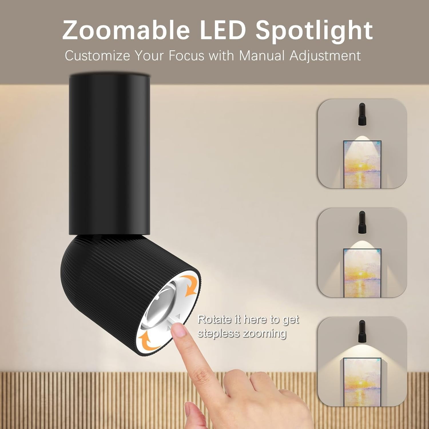 SHILIU-LED Ceiling Picture Lights with 6000mAH Rechargeable Battery ...