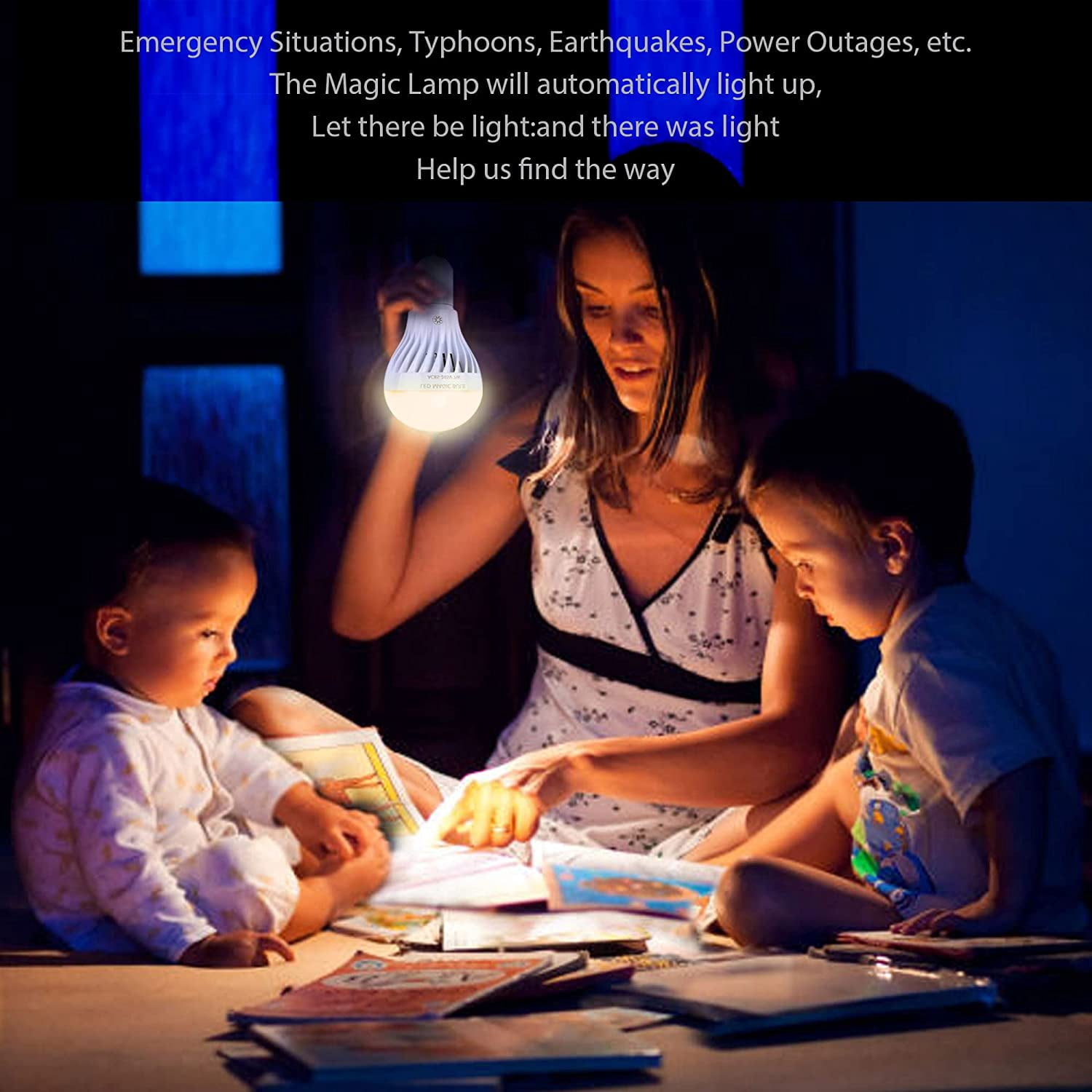 SHILIU-LED Magic Bulb, 7W Warm White Emergency Light with Remote ...