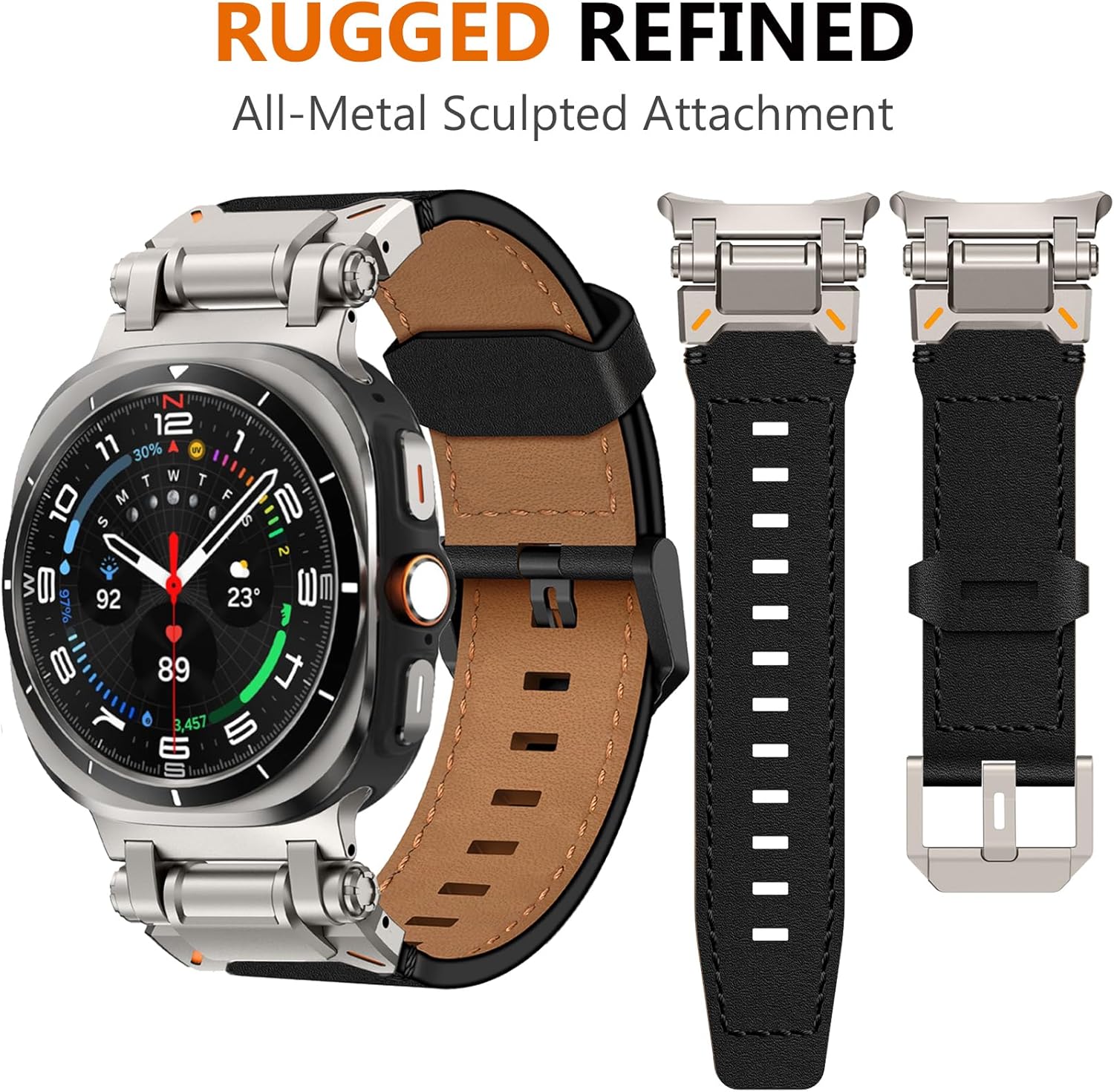 SHILIU-Leather Band for Samsung Galaxy Watch Ultra Bands 47mm 2025/2024 ...