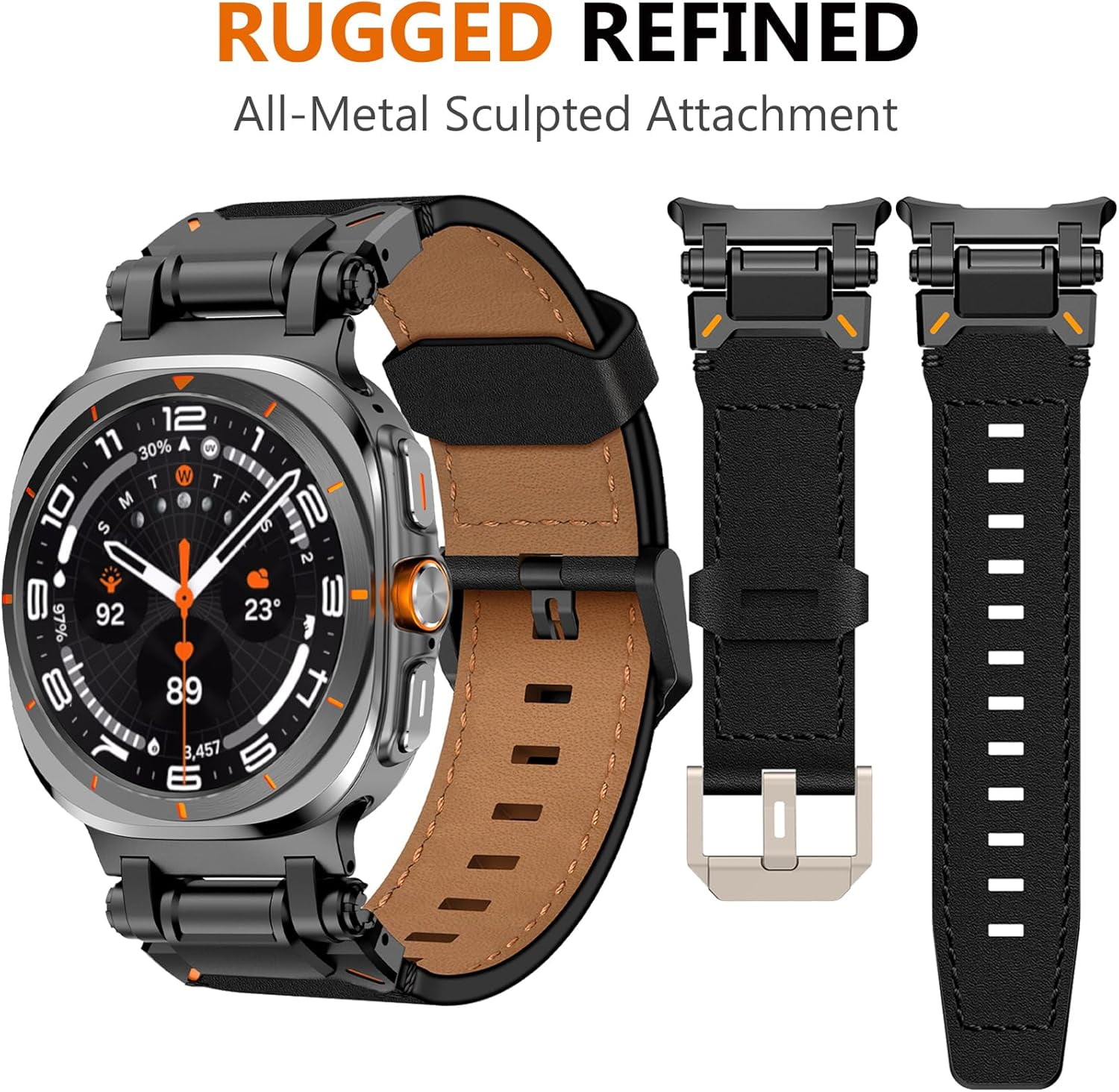 SHILIU-Leather Band for Samsung Galaxy Watch Ultra Bands 47mm 2025/2024 ...