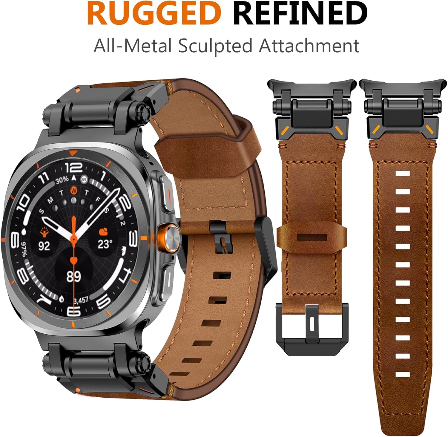 SHILIU-Leather Band for Samsung Galaxy Watch Ultra Bands 47mm 2025/2024 ...