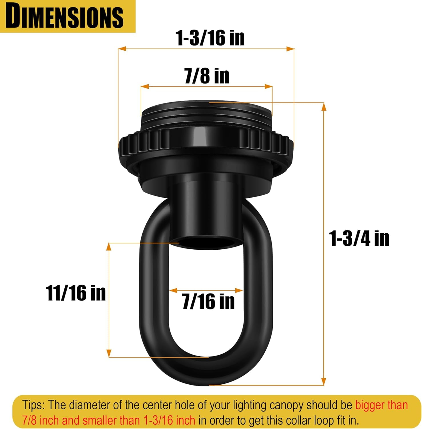 SHILIU-Light Fixture Cross Bar Kit Screw Collar Loop Kit Canopy ...