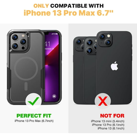 SHILIU-Magnetic for iPhone 13 Pro Max Case, [with Privacy Screen ...