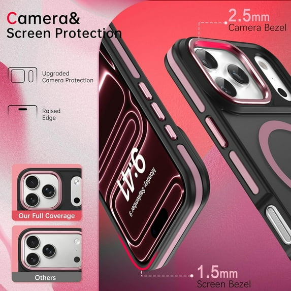 SHILIU-Magnetic for iPhone 17 Pro Case 2025 [Compatible with Magsafe ...