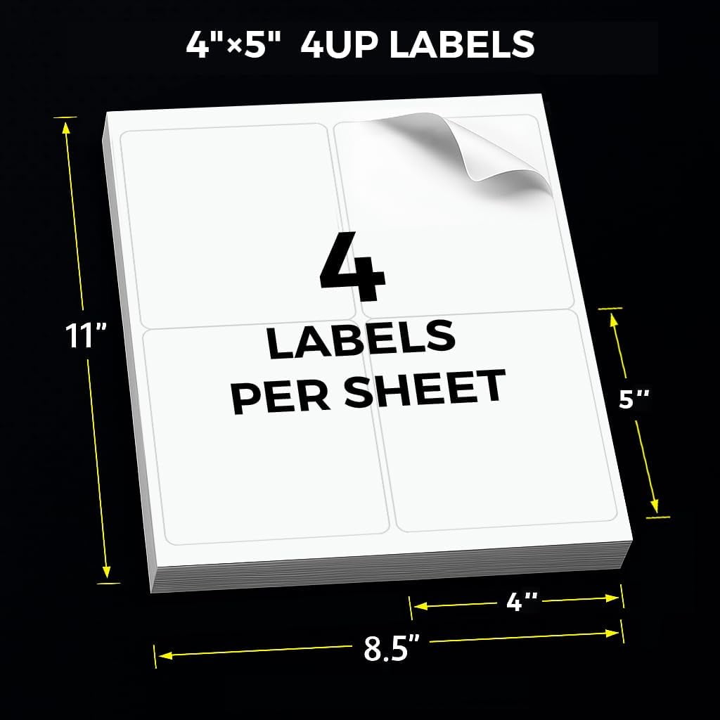 SHILIU-Mailing Labels for Laser/Inkjet Printer, Address Labels Stickers ...