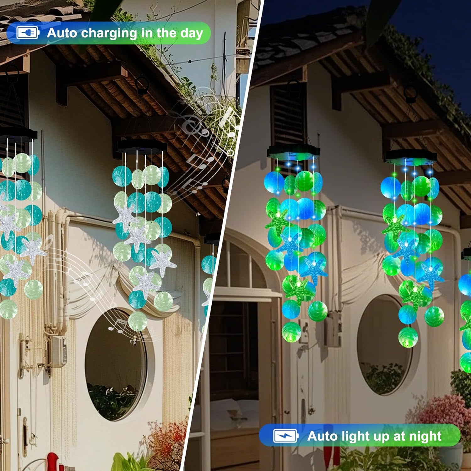 SHILIU-(New) Solar Wind Chime for Outside, for Women Grandma Mom Wife ...