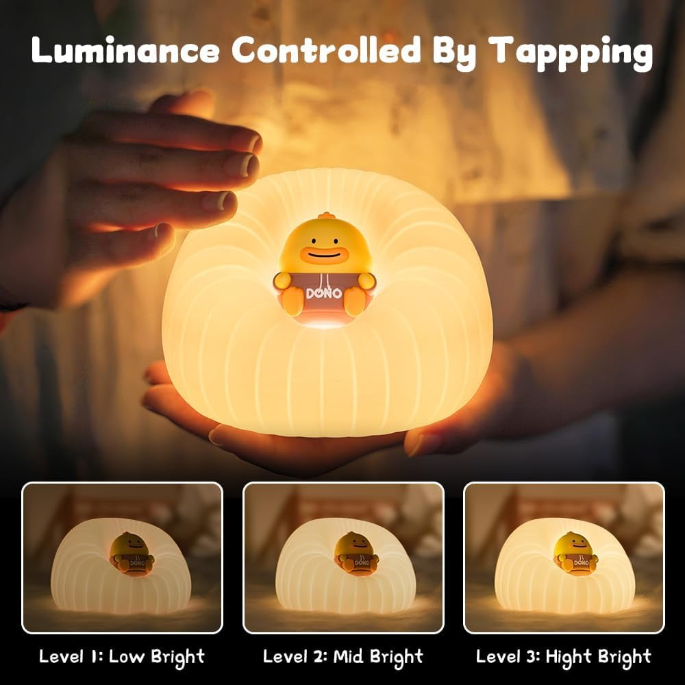 SHILIU-Night Light for Bedroom, Rechargeable LED Lamp with 3 Adjustable ...