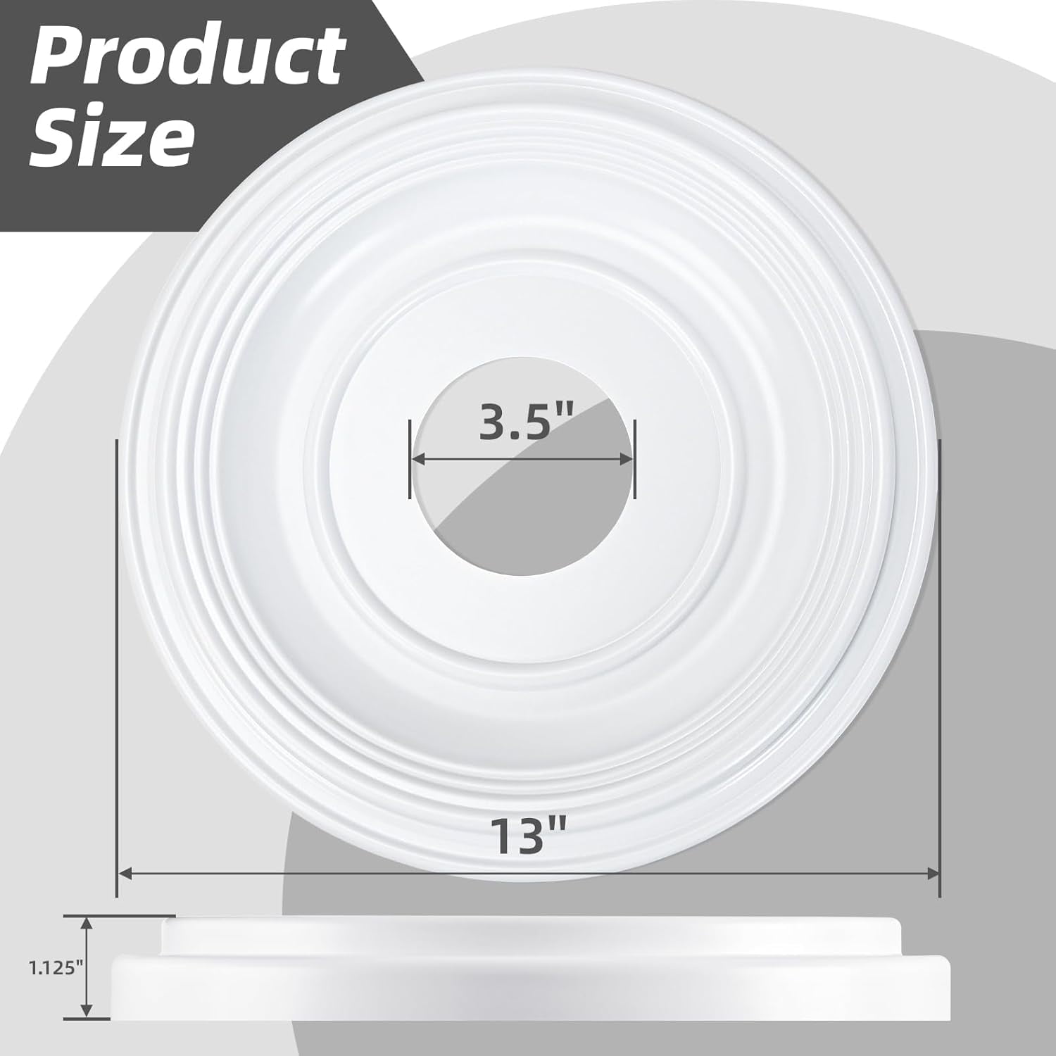 SHILIU-Non-Phthalate PVC Ceiling Medallion, Ceiling Light Cover Plate ...