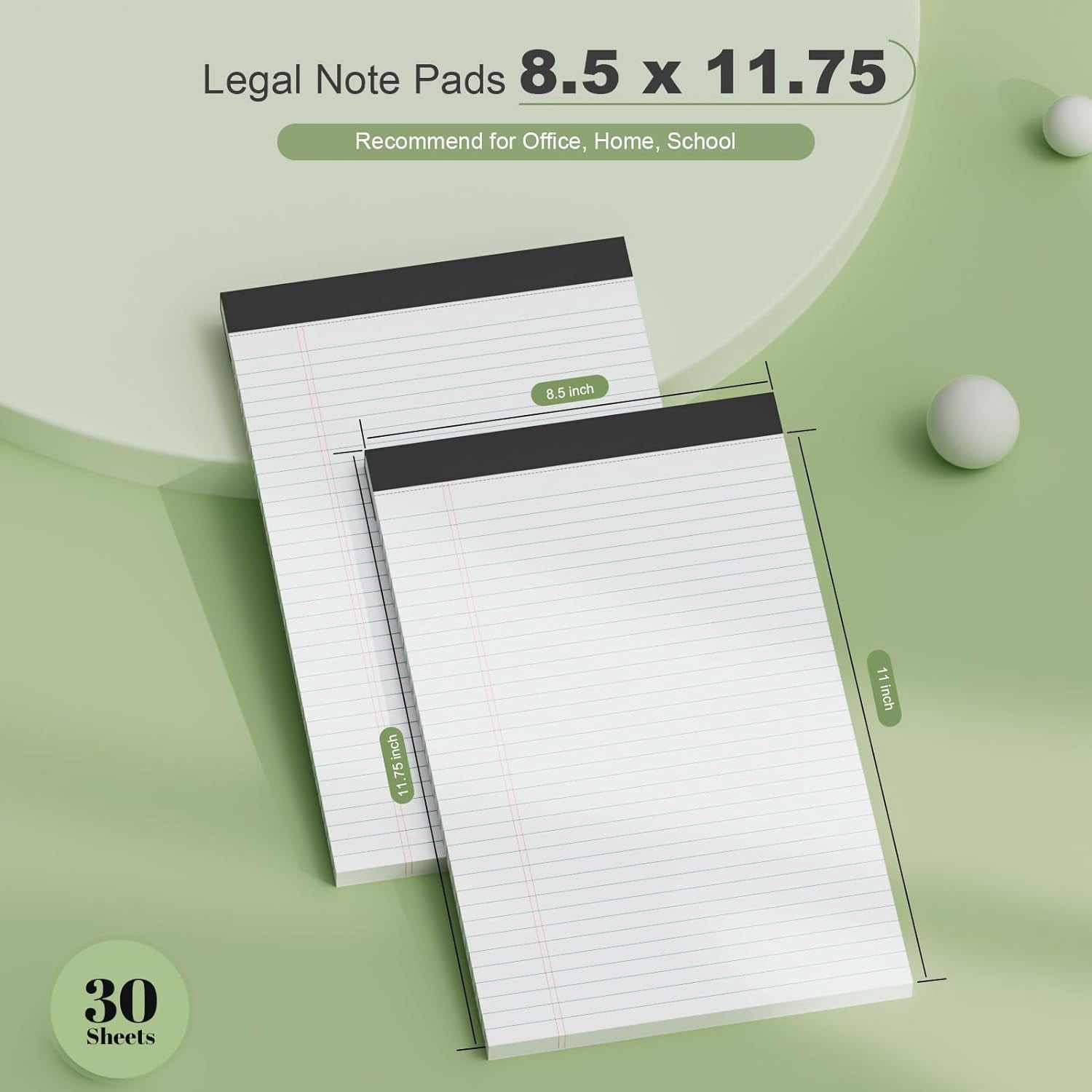 SHILIU-Note Pads 8.5 x 11.75 Writing Pads, 10 Pack, Double-Side Printed ...
