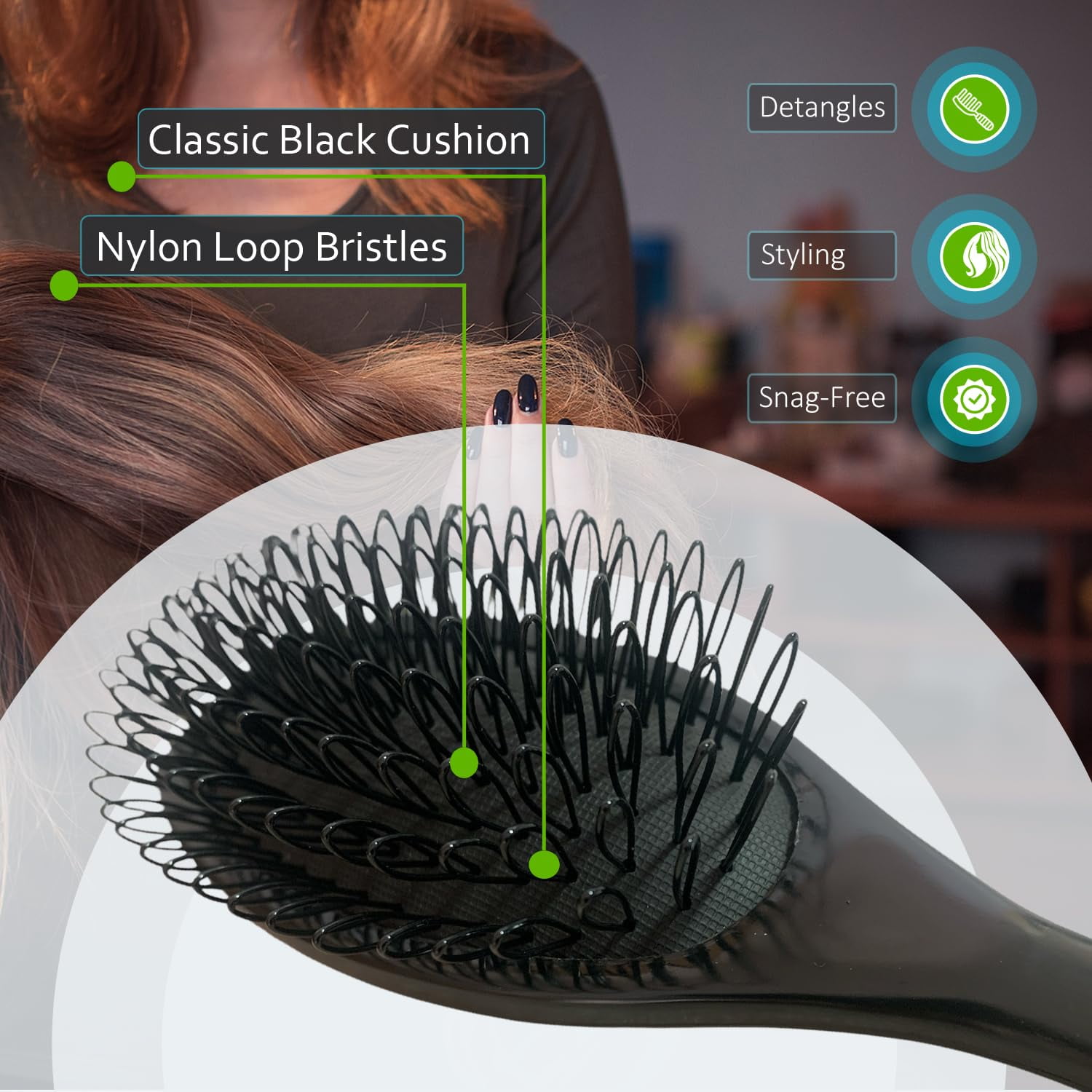 SHILIU-One Twenty Three Loops - Loop Brush - Safe for Hair Extensions ...