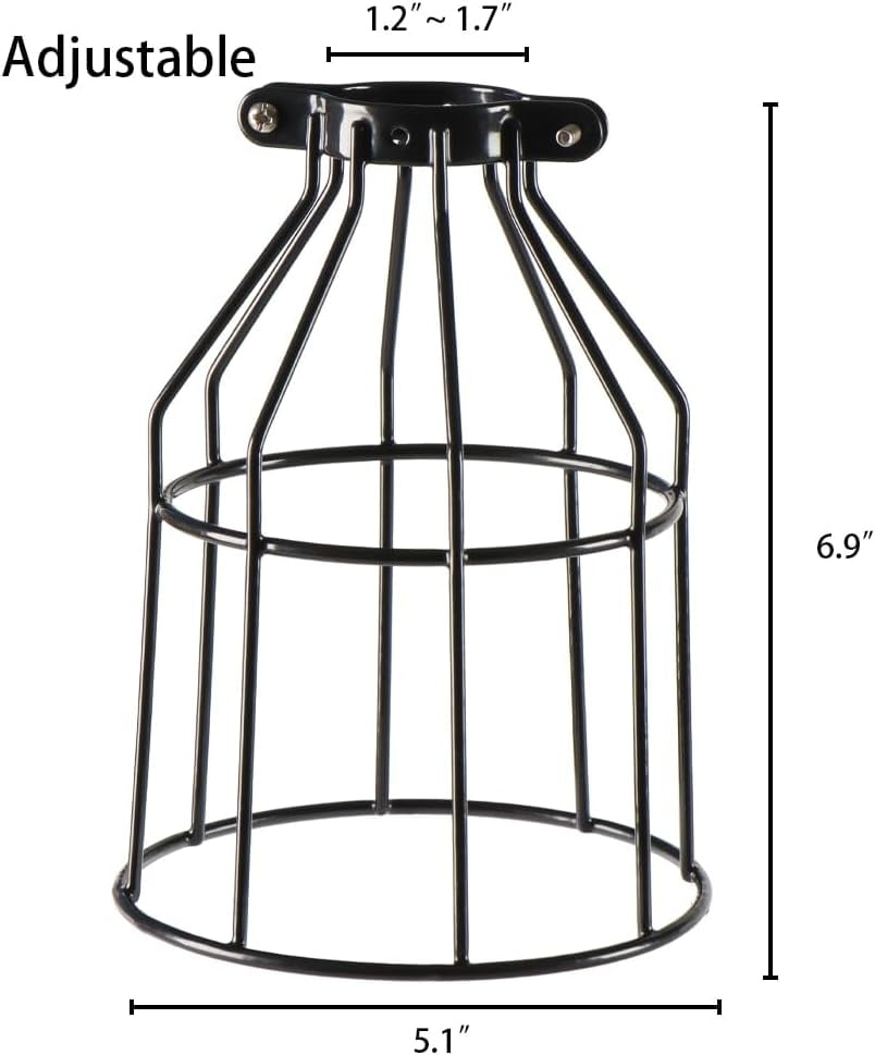 SHILIU-Pack of 2 Industrial Adjustable Light Fixture Lamp Guard, DIY ...