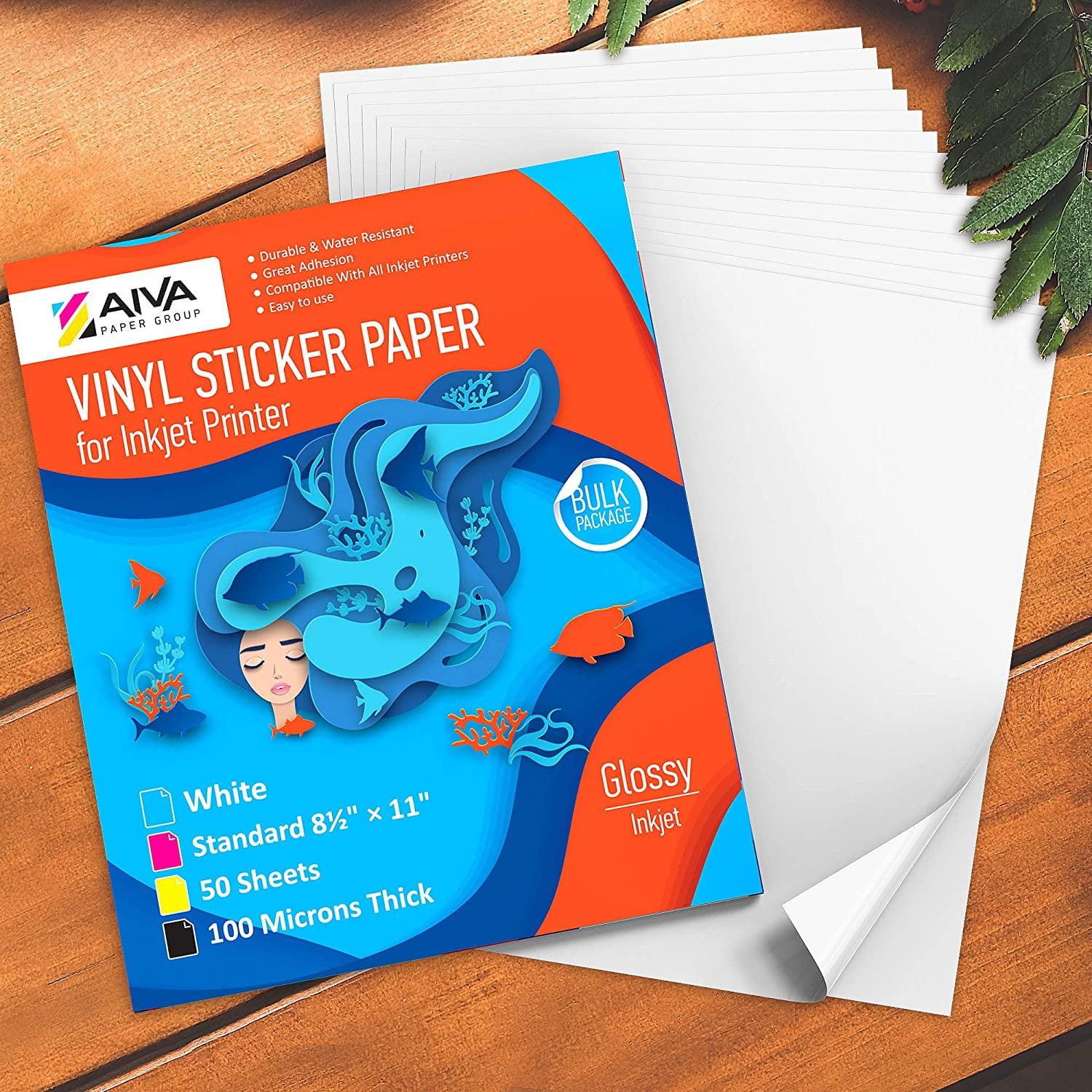 SHILIU-Printable Vinyl Sticker Paper - Waterproof Decal Paper for ...