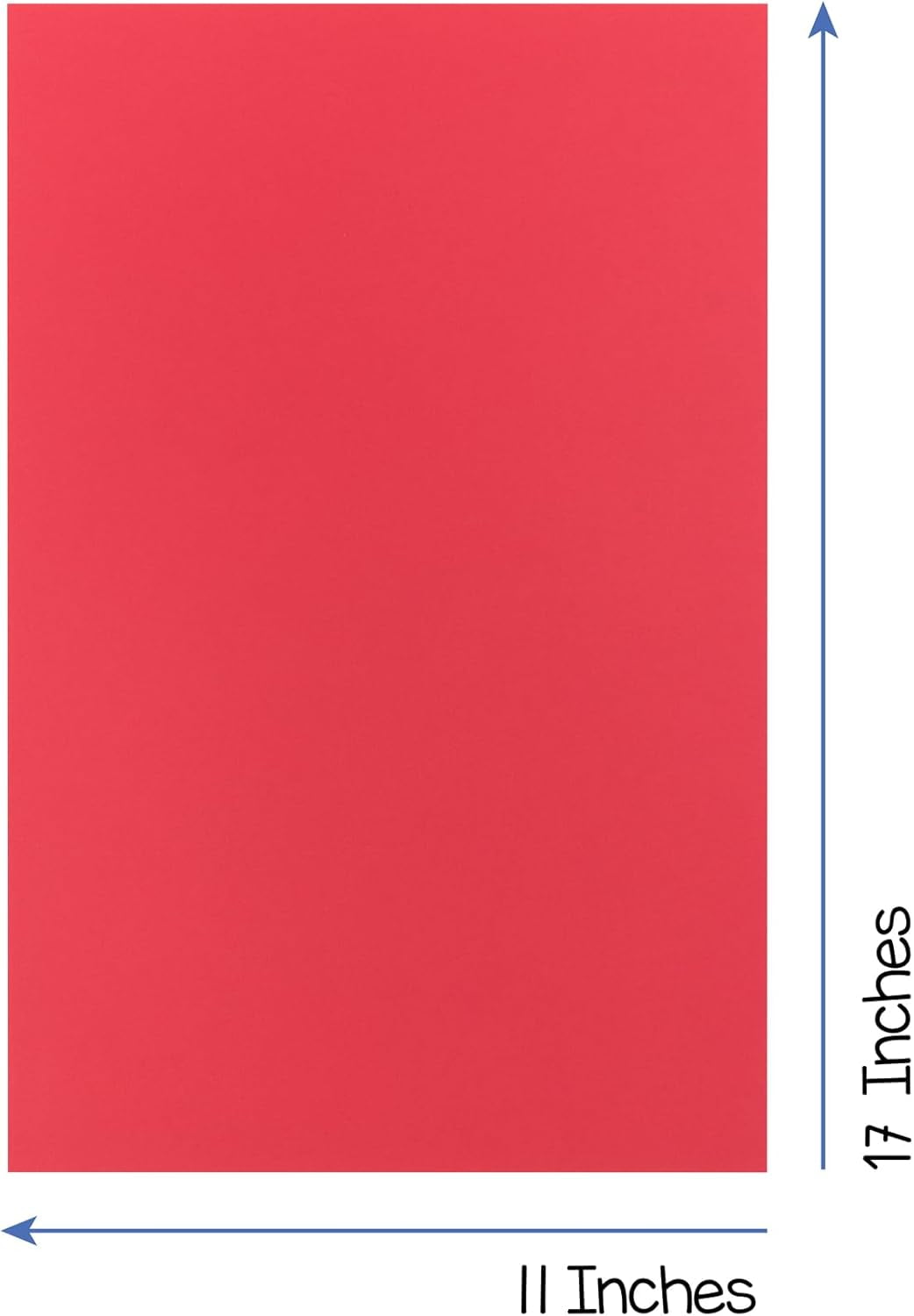 SHILIU-Red Bright Colored Cardstock - 11x17-Inch, 50 Sheets, 65 lb/ 176 ...