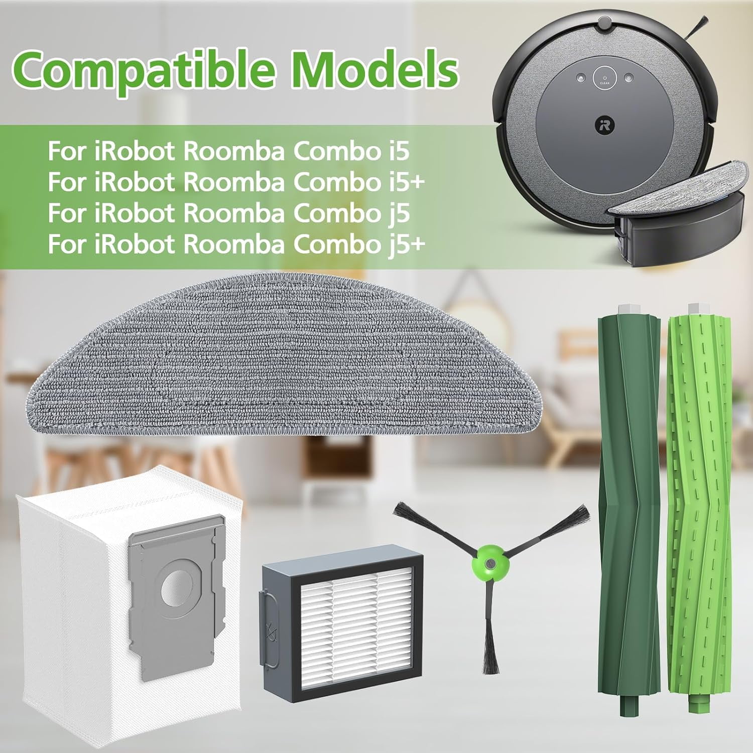 SHILIU-Replacement Parts for iRobot Roomba Combo i5, i5+, j5, j5+ Robot ...