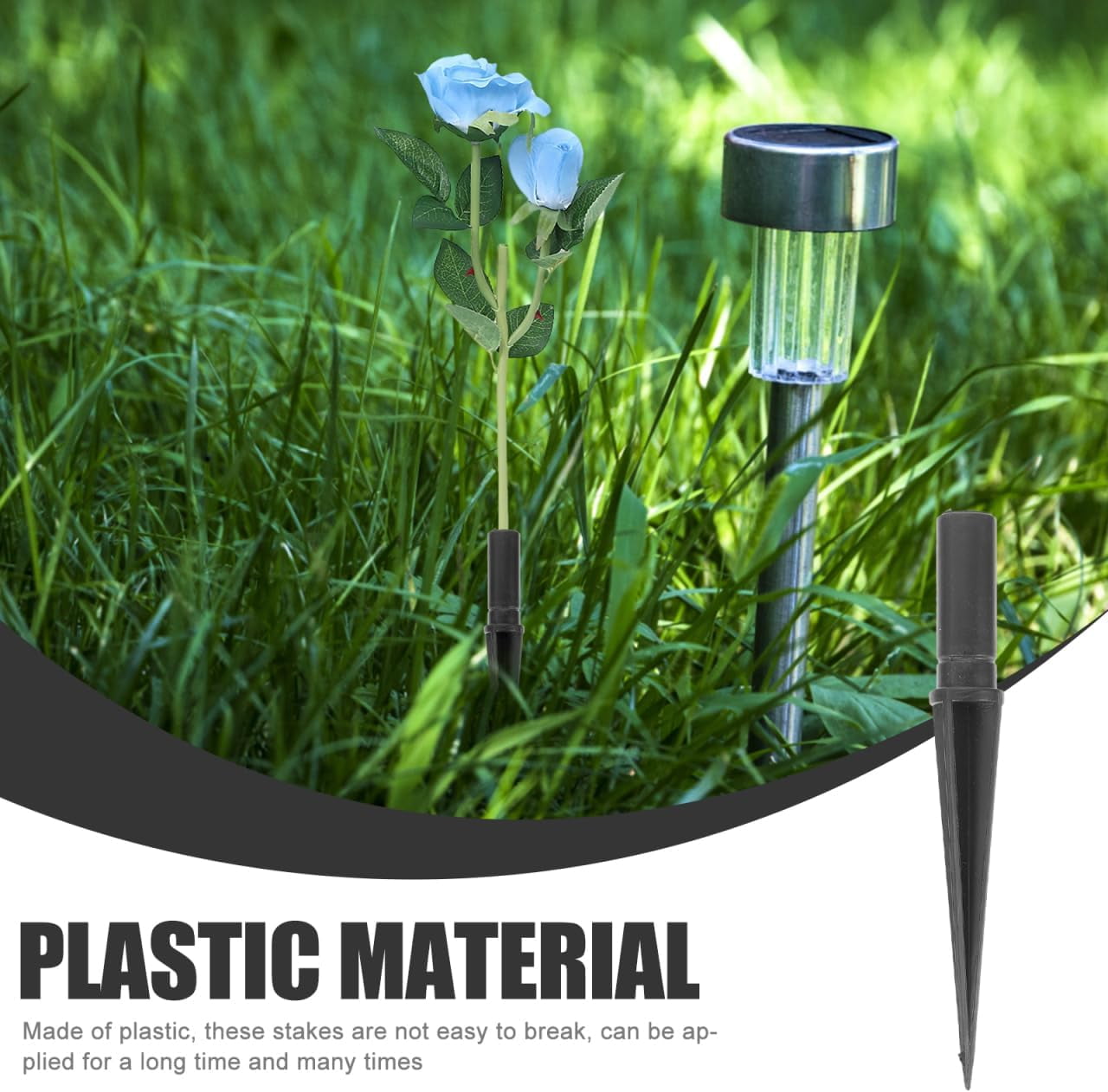 SHILIU-Replacement Stakes for Solar Lights 20Pcs Plastic Ground Spikes ...