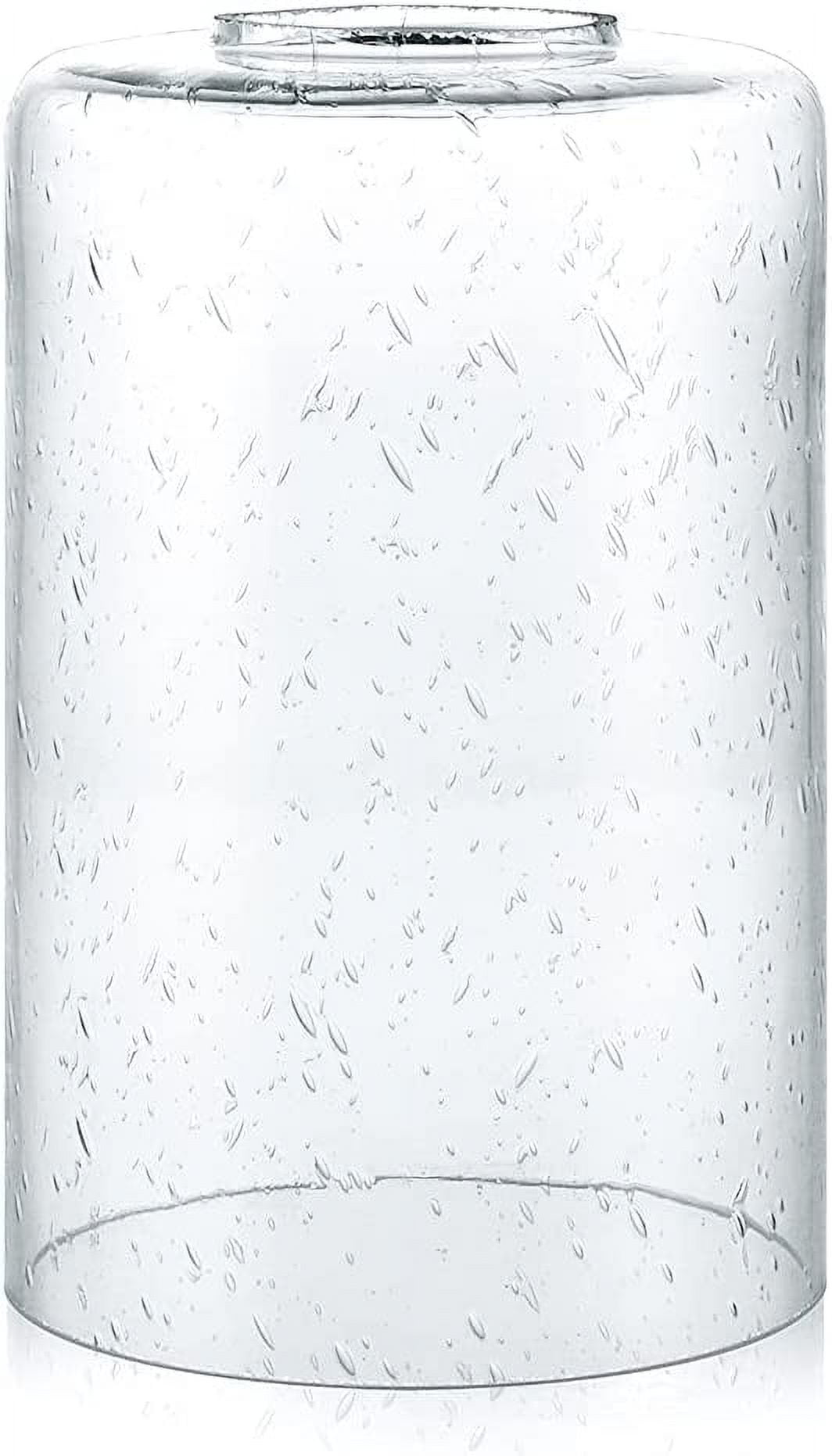 SHILIU-Seeded Lip-less Glass Lamp Shade, Cylindrical Light Cover with ...