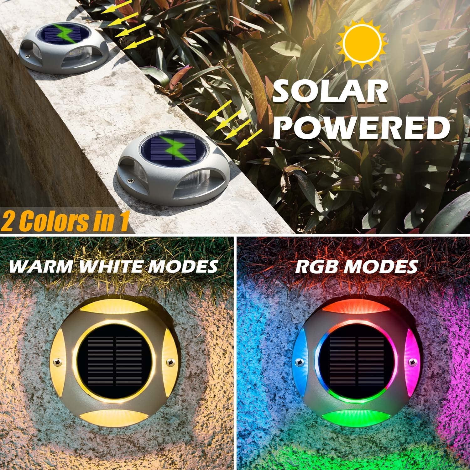 SHILIU-Solar Deck Lights Outdoor LED Dock Driveway Markers Light Marine ...