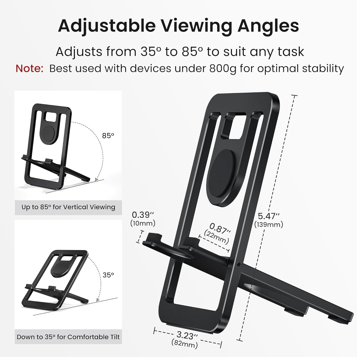 SHILIU-Tablet Stand for Desk,Foldable iPad Stand Desktop,Adjustable Portable Tabletop Nightstand ...