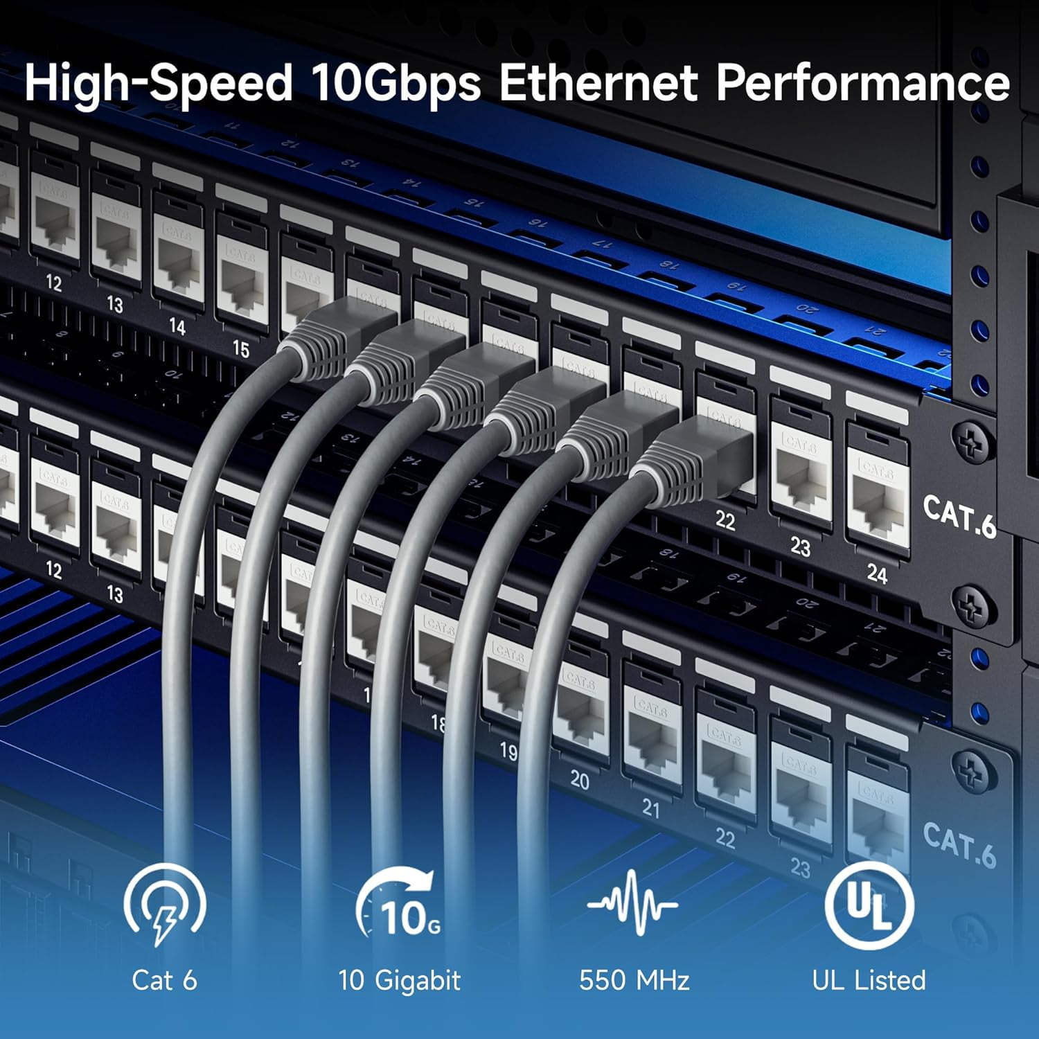 SHILIU-[UL Listed] 10-Pack 10Gbps Cat6 Keystone Jacks, RJ45 Keystone ...