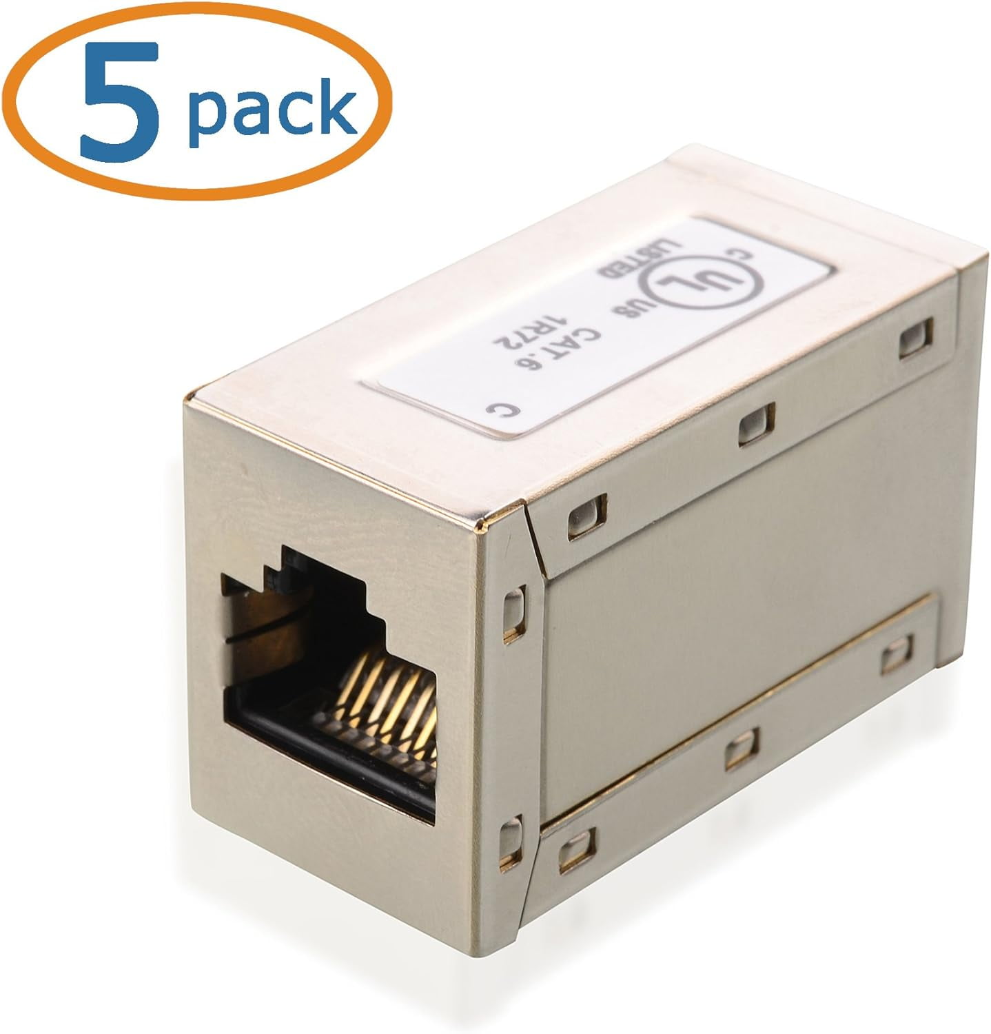 SHILIU-[UL Listed] 5-Pack 10Gbps Shielded Cat 6A Ethernet Coupler ...
