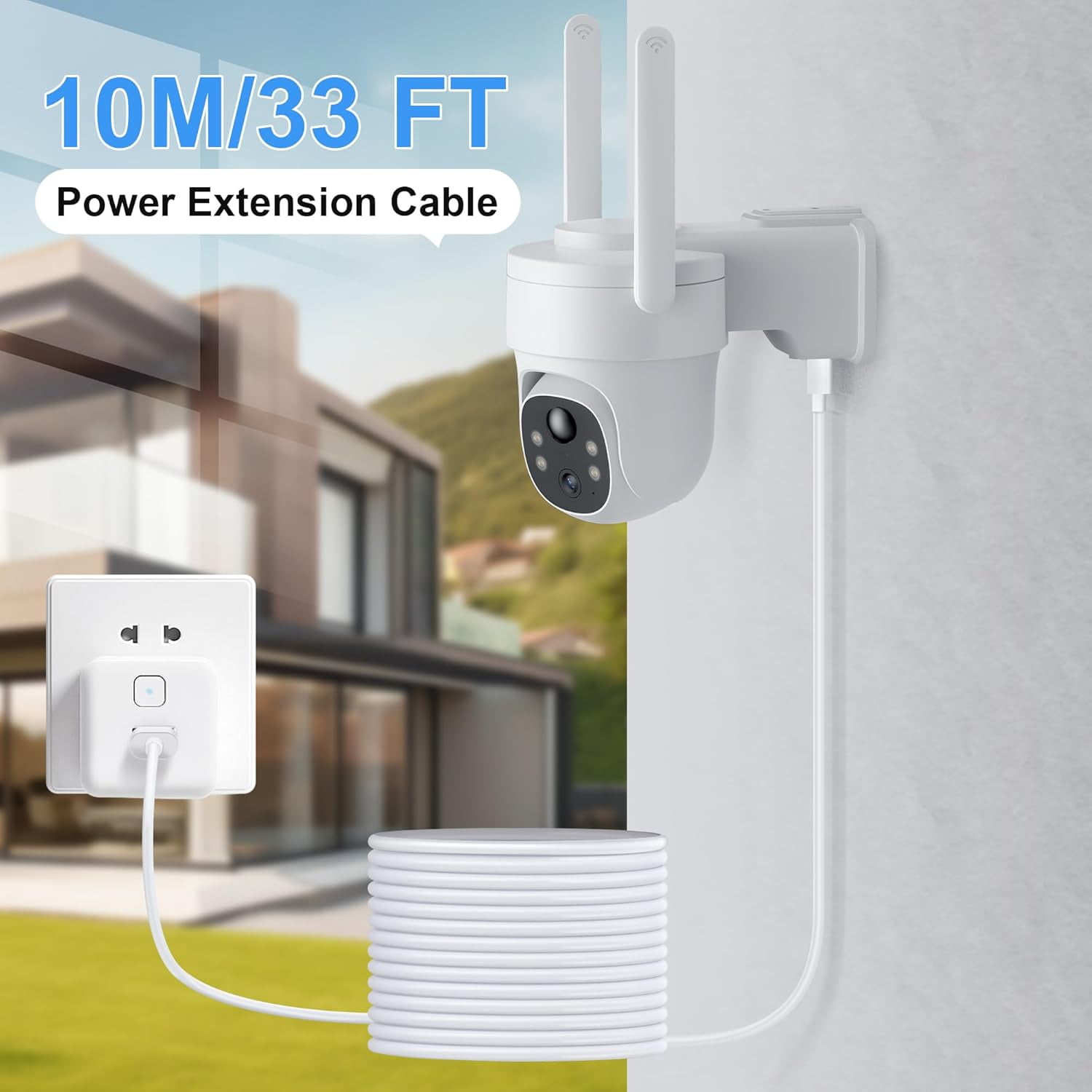 SHILIU-USB to USB C Extension Cord Power Cord for Security Camera CCTV ...