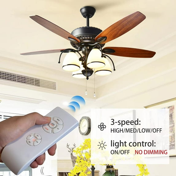 SHILIU-Universal Ceiling Fan Remote Control Kit - 3-in-1 Wireless Mini ...