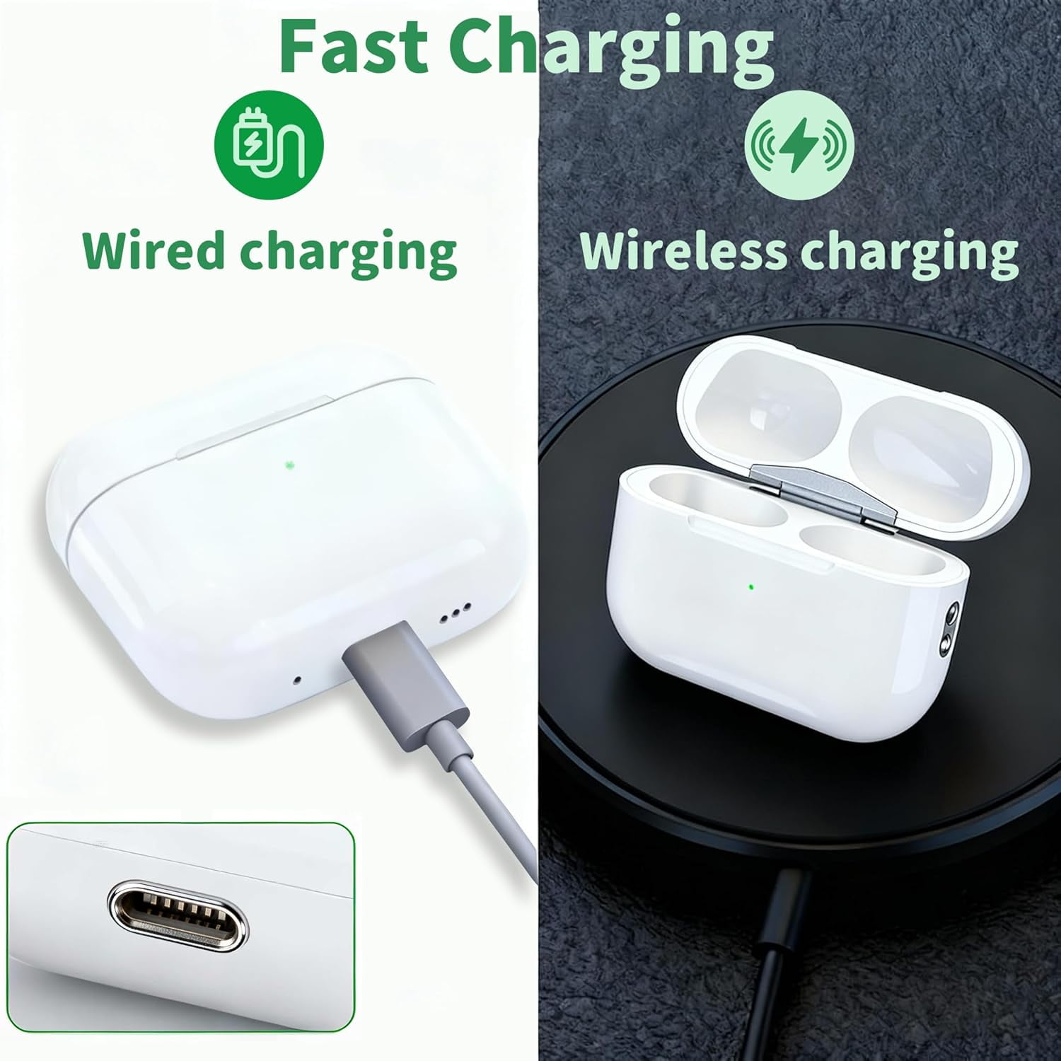 SHILIU-Wireless Charging Case for airpod Pro 1st/2nd Generation ...