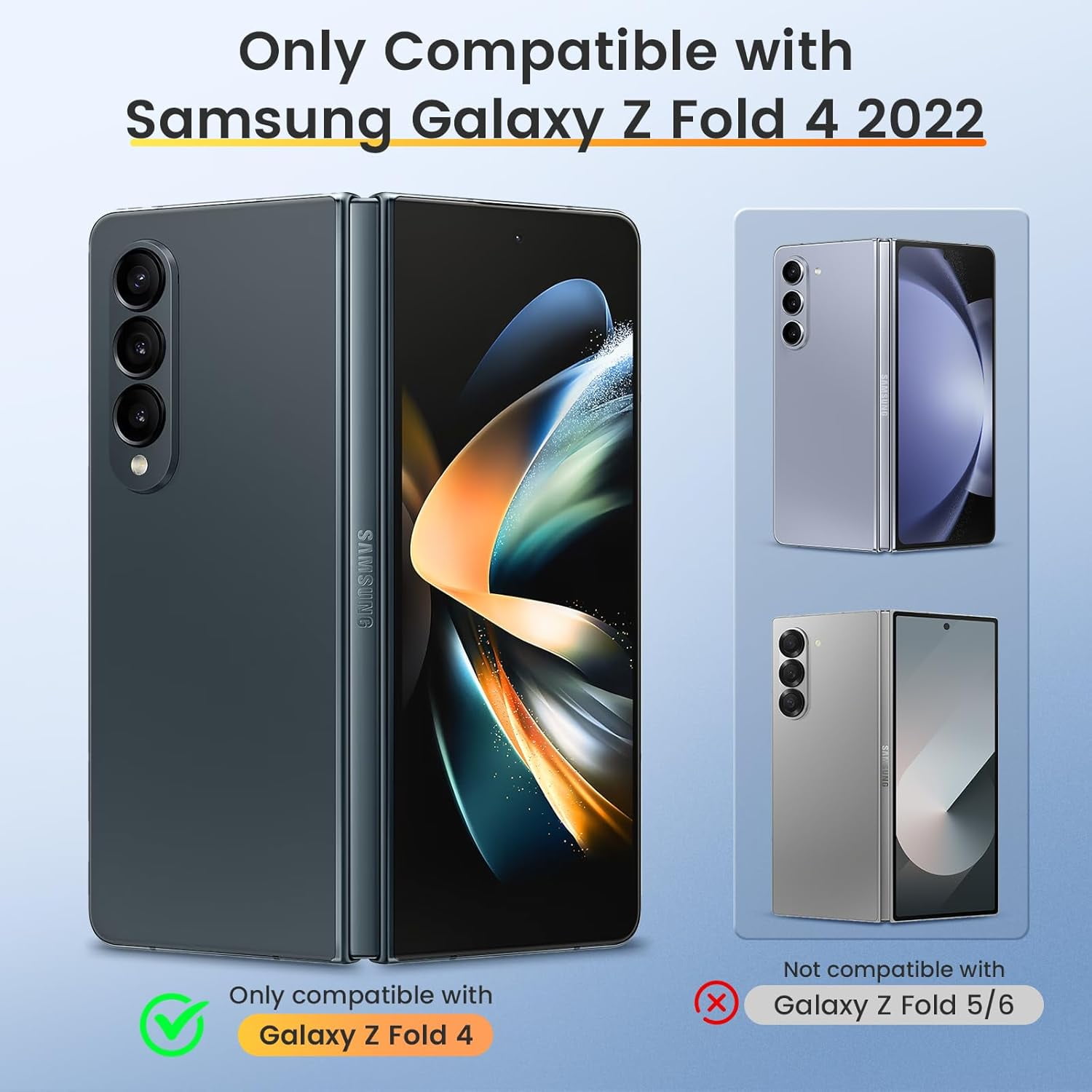 SHILIU-for Galaxy Fold 4 Case, Samsung Z Fold 4 with Slide Camera Cover ...