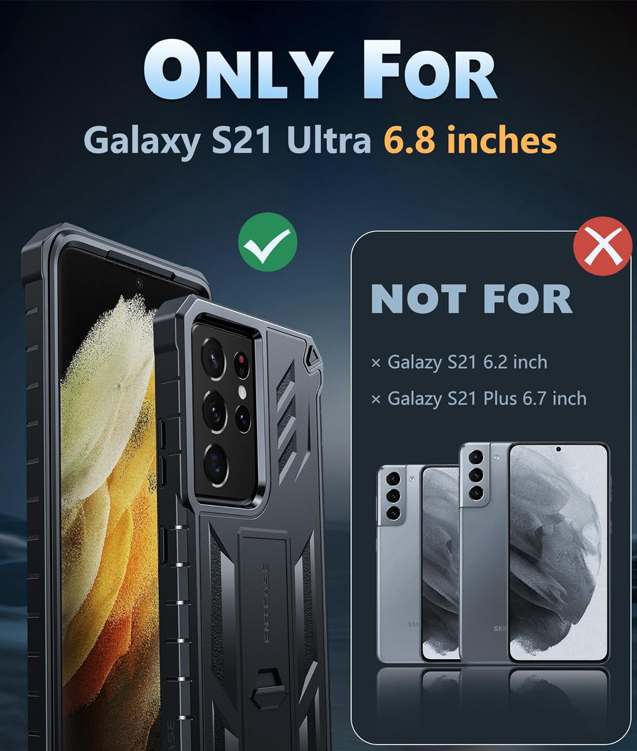 SHILIU-for Samsung Galaxy S21-Ultra Case: Military Grade Rugged Cell ...