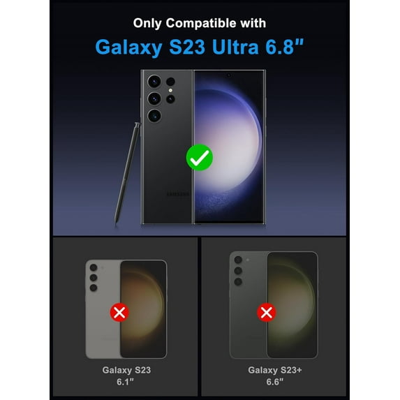 SHILIU-for Samsung Galaxy S23 Ultra Case Wallet, Built-in Card Holder ...