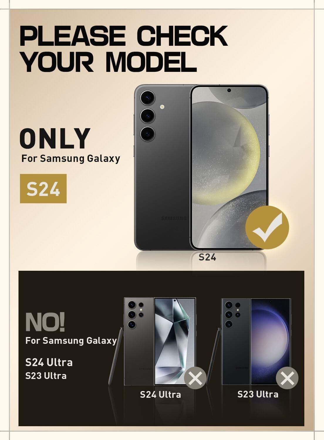 SHILIU-for Samsung Galaxy S24 Case with Stand [2 Front Frames] [Built ...