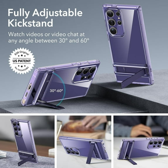 SHILIU-for Samsung Galaxy S24 Ultra Phone Case, 3 Stand Modes Kickstand ...
