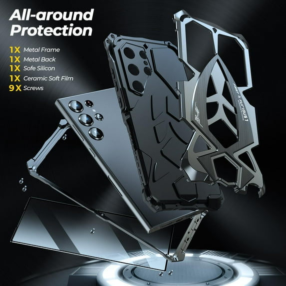 SHILIU-for Samsung Galaxy S25 Ultra Case 6.9 '' Metal Hard Phone Case ...