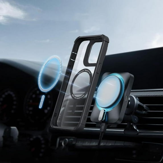 SHILIU-for iPhone 15 Pro Case with Stand, Compatible with MagSafe, Full ...