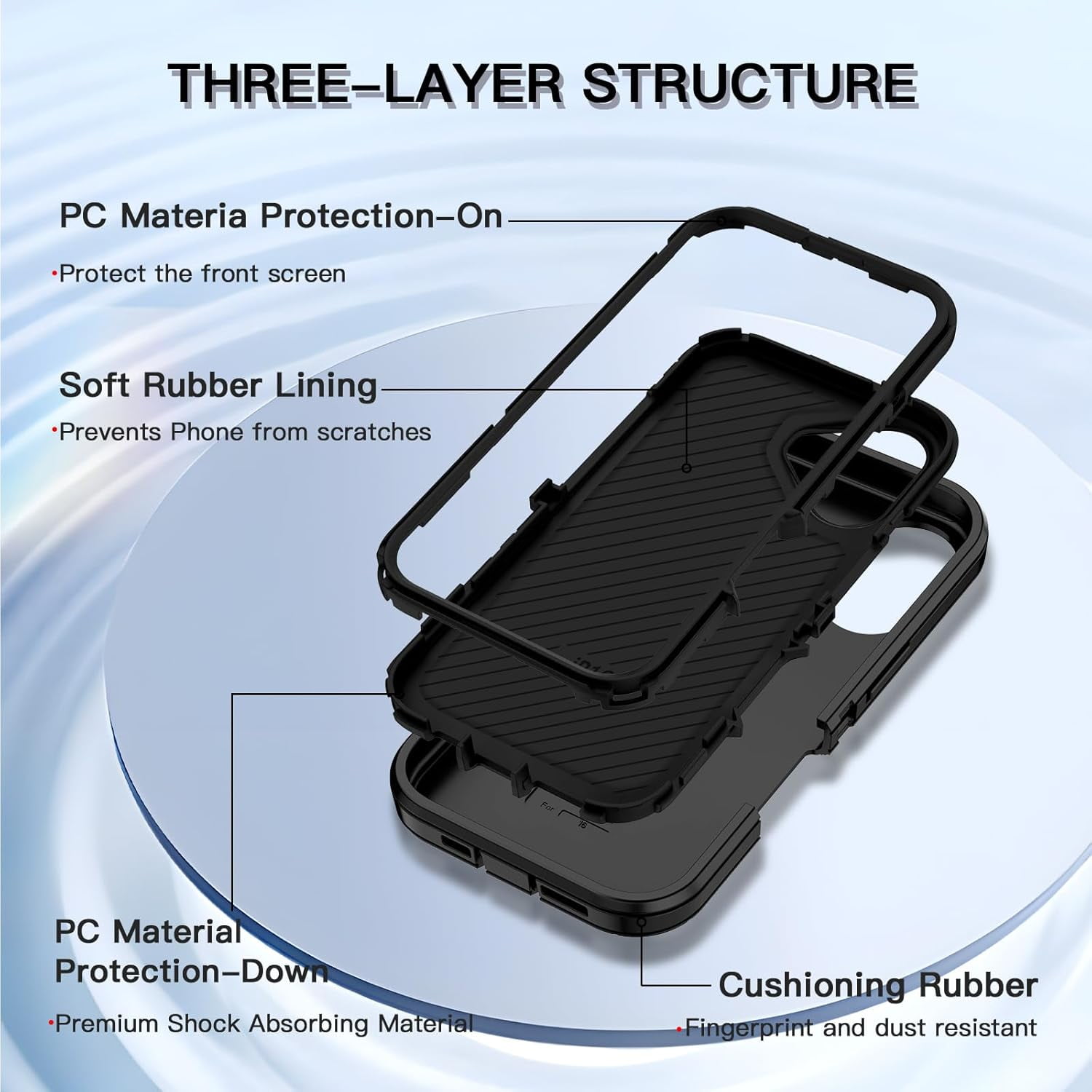 SHILIU-for iPhone 16 Case with 2 Pack Tempered Glass Screen Protector ...