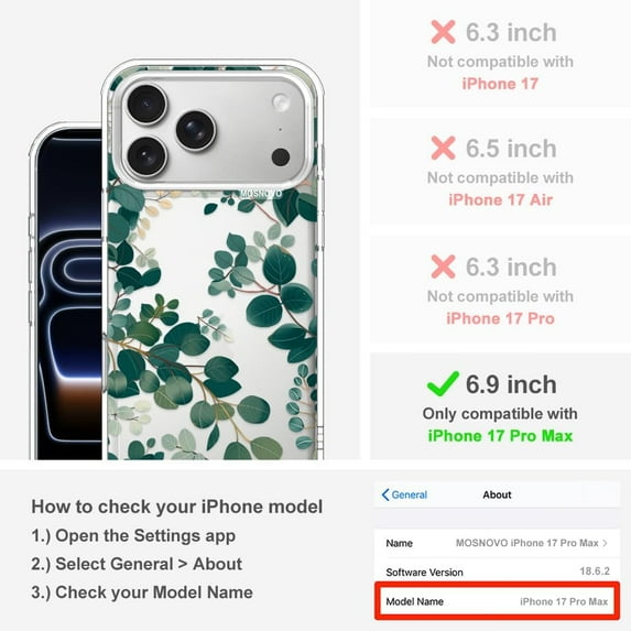 SHILIU-for iPhone 17 Pro Max Case | Military Grade 6.6ft Drop Tested ...