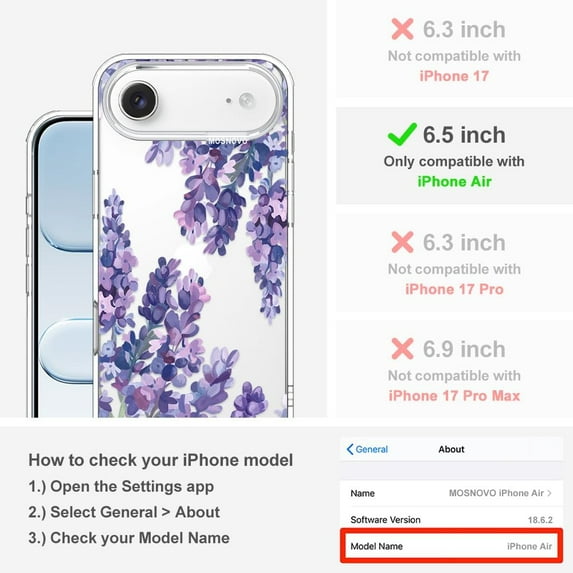 SHILIU-for iPhone Air Case | Military Grade 6.6ft Drop Tested | Camera ...