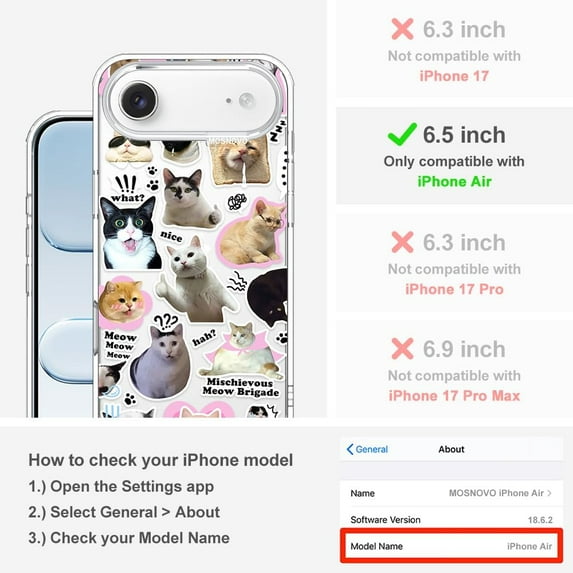 SHILIU-for iPhone Air Case | Military Grade 6.6ft Drop Tested | Camera ...